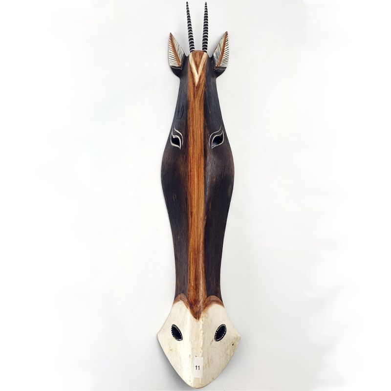Gazelle Mask. Hand Carved & Painted. Fair Trade
