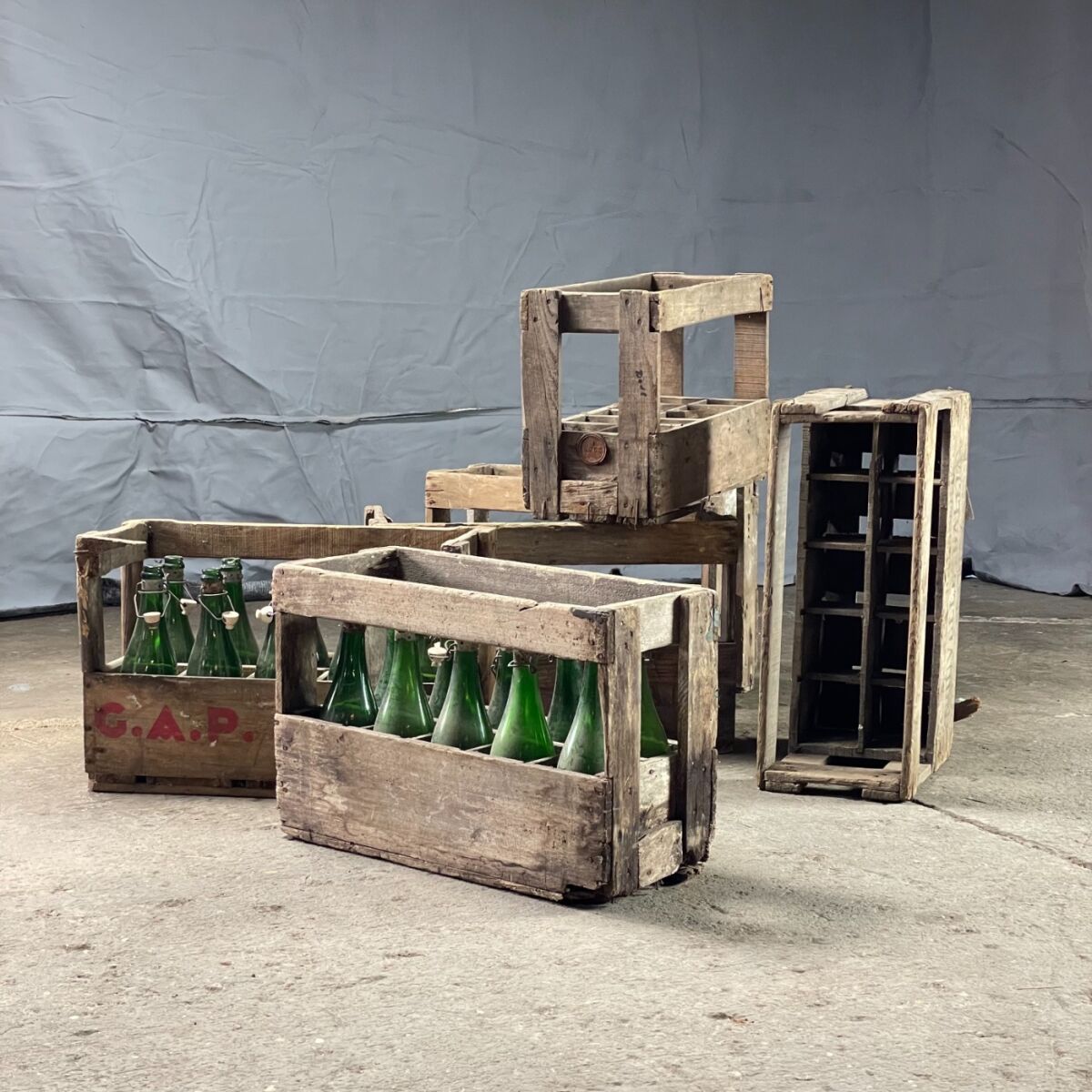 Rustic Bottle Crates and Bottles - RENTAL ONLY - Brandon Thatchers