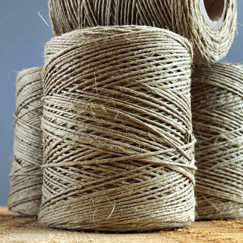 Polished Flax Fine Natural Cord. Approx. 150 m