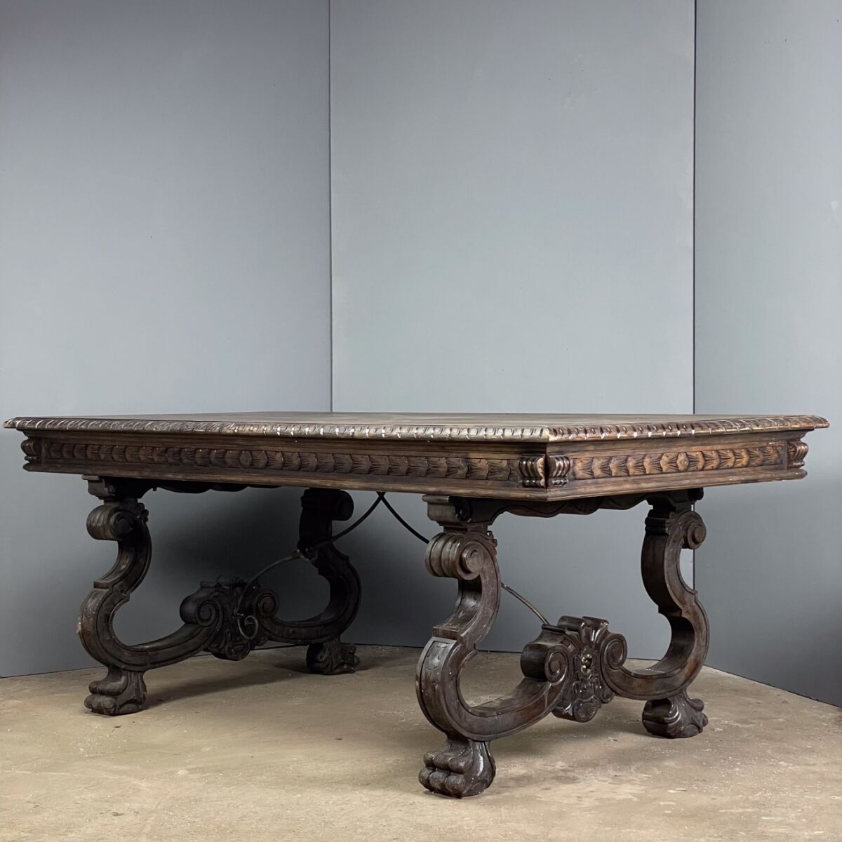 Carved Baronial Tables Pair - RENTAL ONLY - Brandon Thatchers