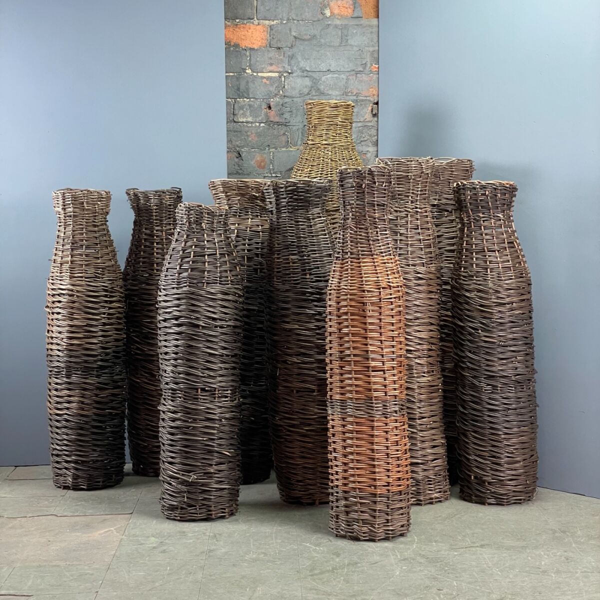 Eel Trap, woven willow, Approx. 4’ long