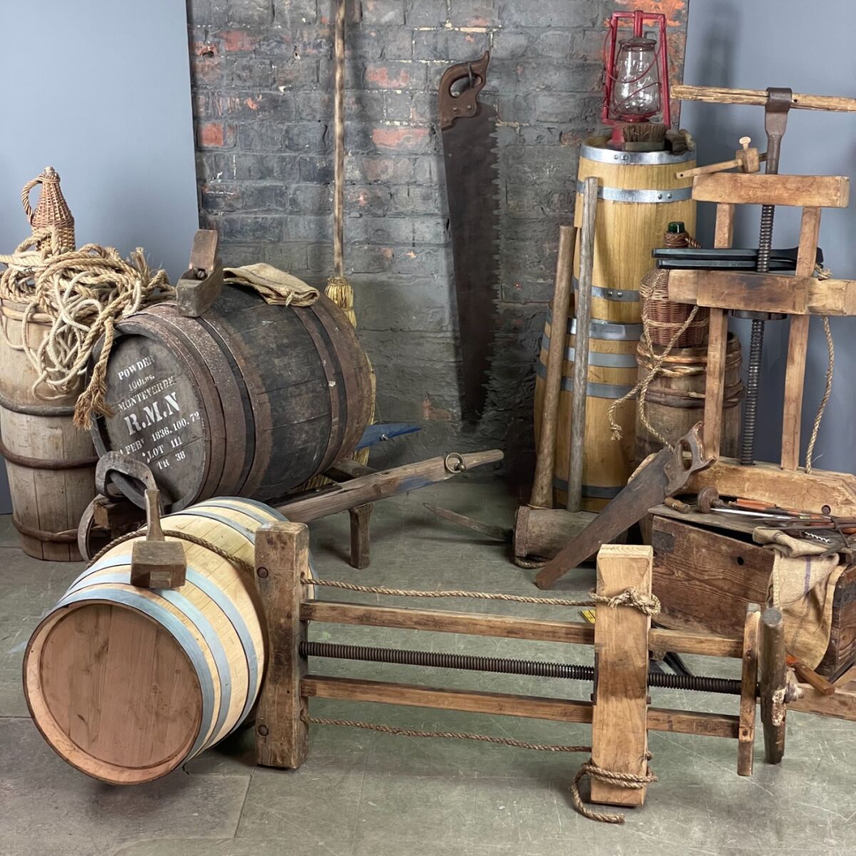 Antique Barrel Makers Clamps (2 available) - Brandon Thatchers