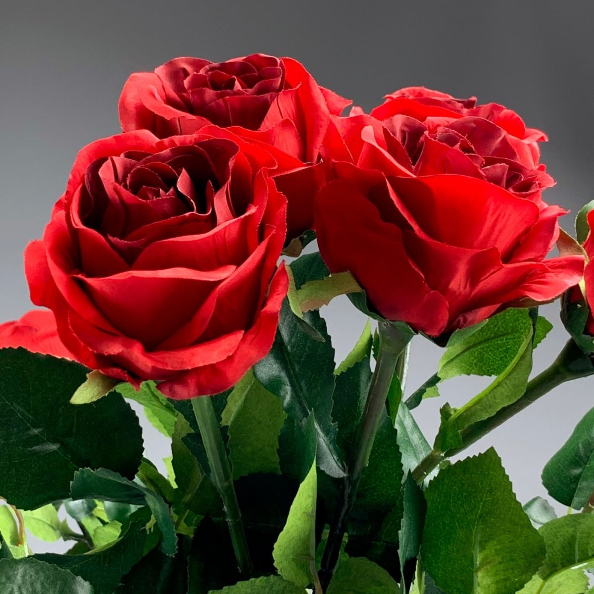 Rose, Red, 63 cm tall, artificial flower and foliage