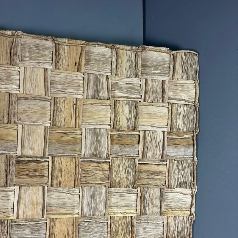 Water Hyacinth Matting, hand woven lattice 2 m x 2 m - Brandon Thatchers