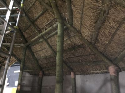 Rustic round pole with bark Dia. 3, 4, or 6". 3.6 m length