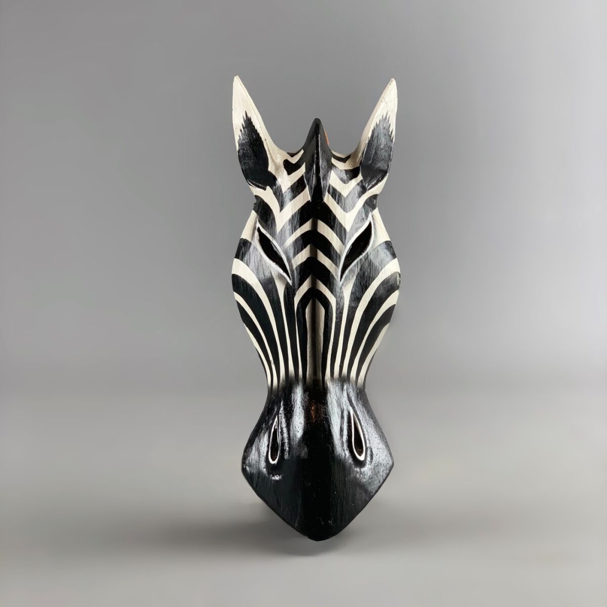 Zebra Mask. Hand Carved & Painted. Fair Trade