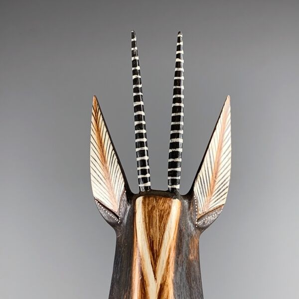 Gazelle Mask. Hand Carved & Painted. Fair Trade