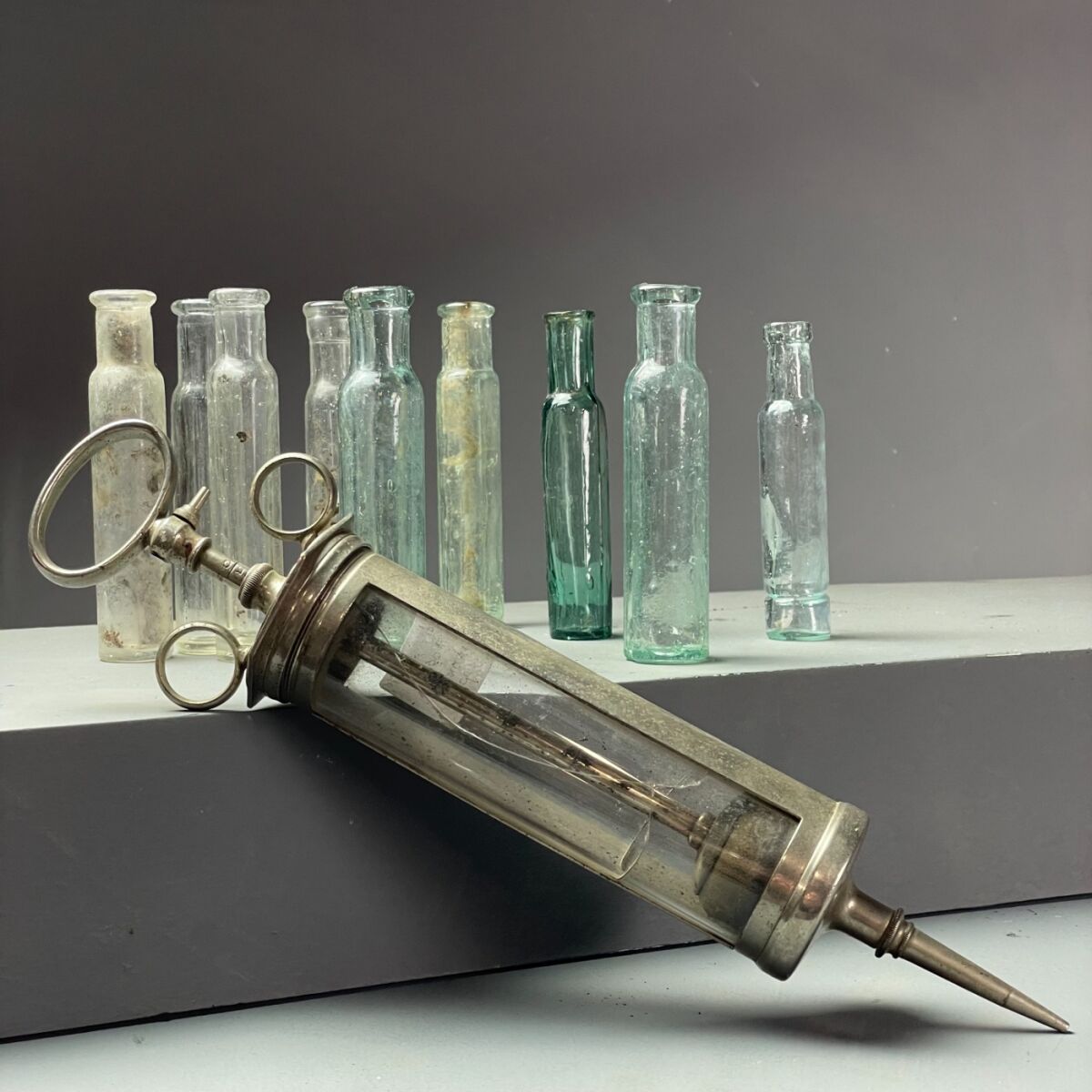 Vintage Glass Phials - RENTAL ONLY - Brandon Thatchers