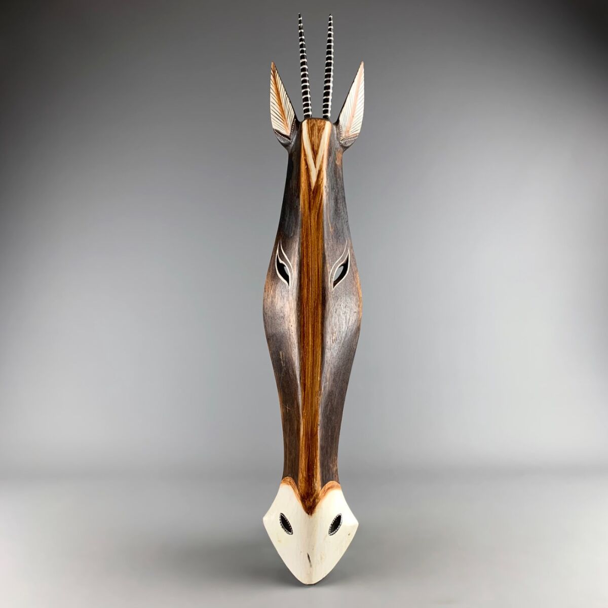 Gazelle Mask. Hand Carved & Painted. Fair Trade