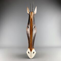 Gazelle Mask. Hand Carved & Painted. Fair Trade