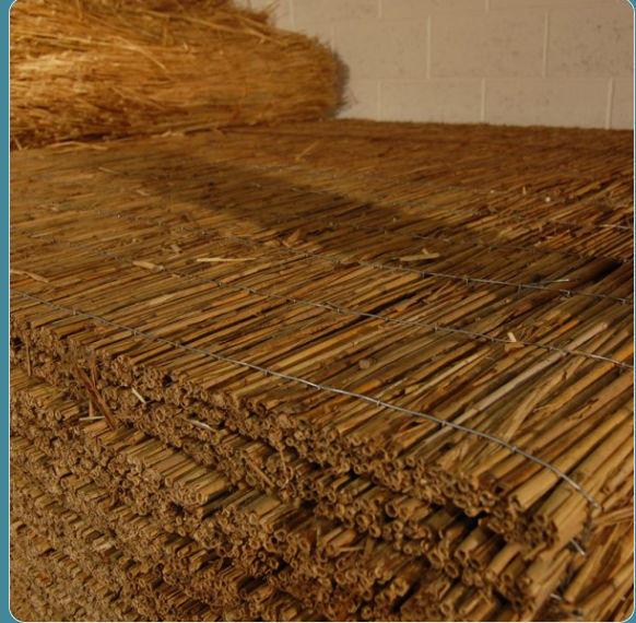 Water Reed Panels, 2 m by 1 m. approx. 1” thick. Easy to fit