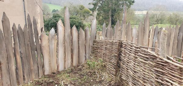 Medieval Fencing Panel, approx. 4’6" (140 cm) high, 6'(1.8 cm) wide ...