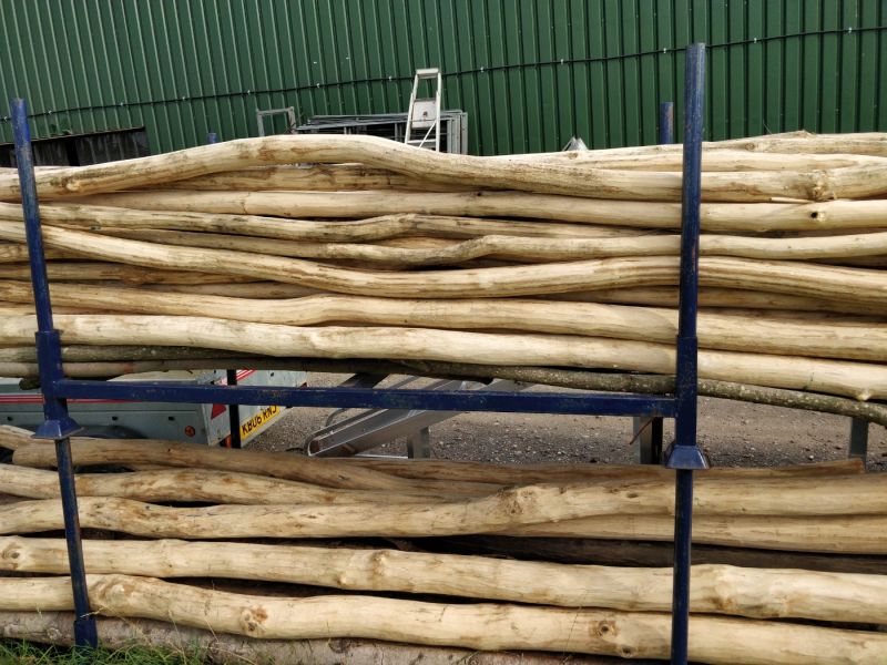 Stripped rustic pole. Approx. Dia. 3, 4, 5, or 6". 3.6 m length