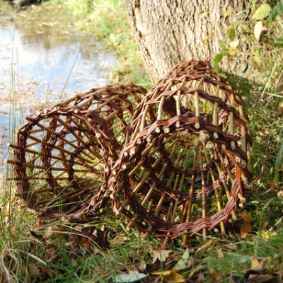 Fish Trap, woven willow, Approx. 4’ long