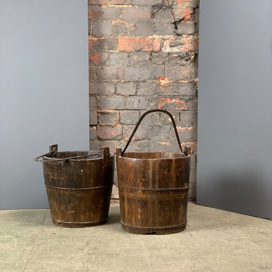 Antique Wooden Buckets (10 available) - RENTAL ONLY - Brandon Thatchers
