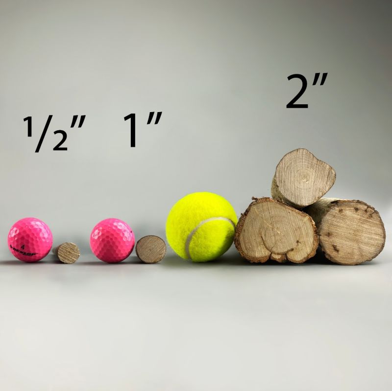 Rustic Hazel bundles, approx. ½”, 1” an 2” diameter